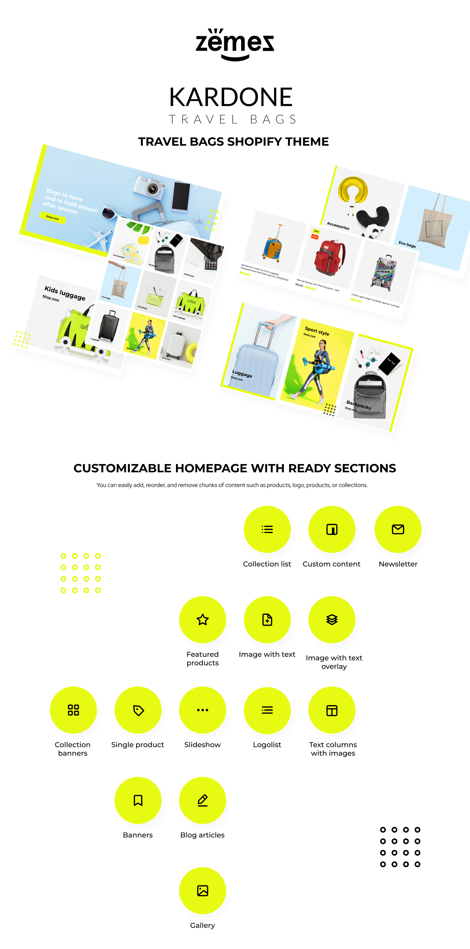 KarDone Travel Bags Store Shopify Theme - TemplateMonster